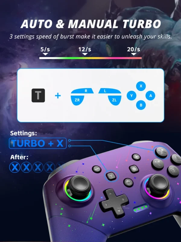 Data Frog Wireless Controller For Nintendo Switch OLED/LITE/PC Console ...